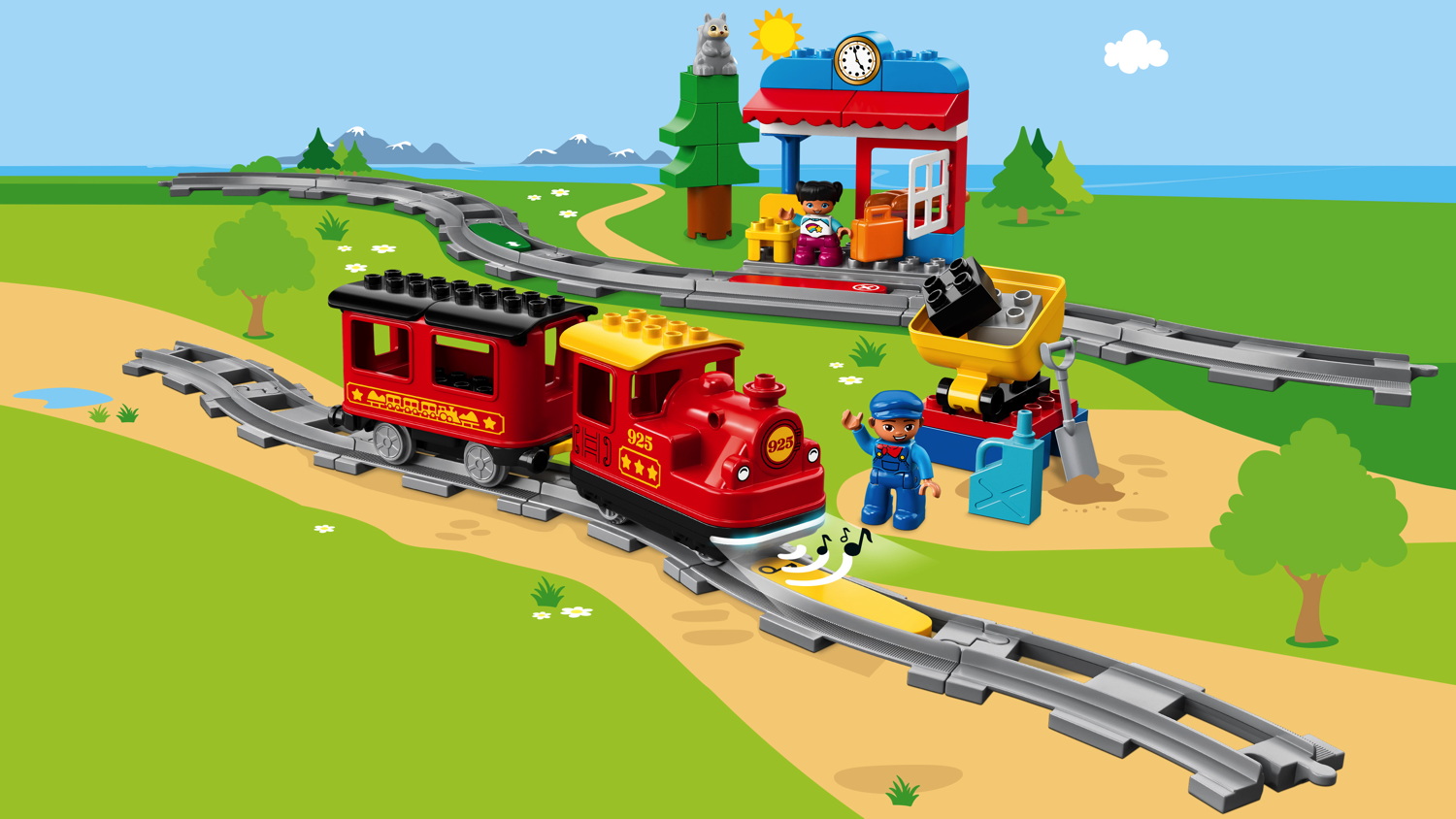 LEGO® DUPLO® Eisenbahn Dampfeisenbahn 59 Teile 10874