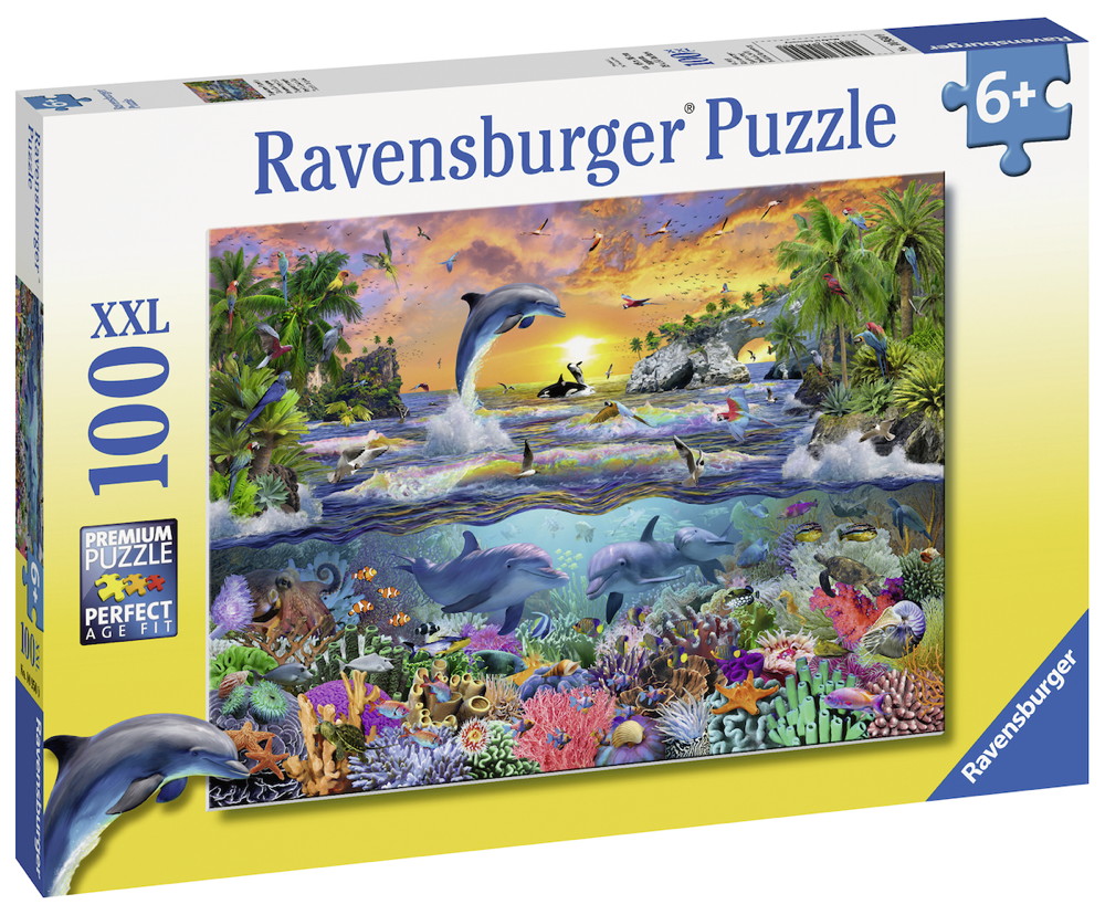 100 Teile Ravensburger Kinder Puzzle XXL Tropisches Paradies 10950