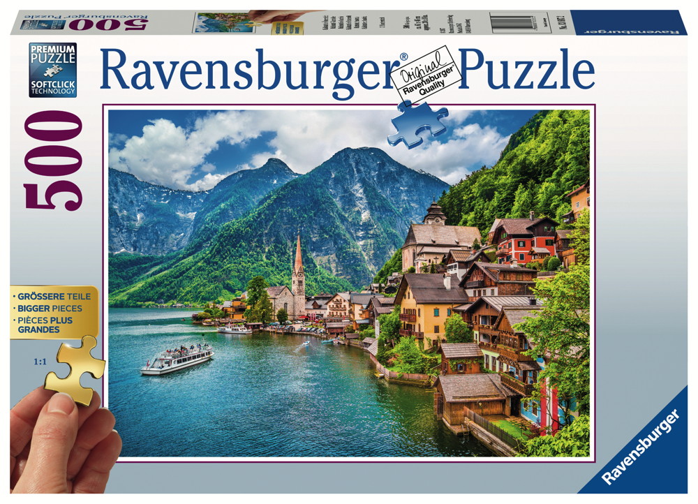 500 Teile Ravensburger Puzzle Gold Edition Hallstatt in Österreich 13687