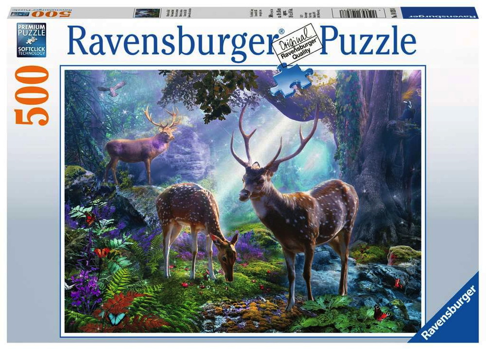 500 Teile Ravensburger Puzzle Hirsche im Wald 14828