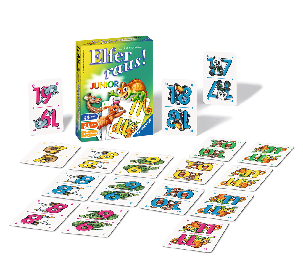 Ravensburger Kartenspiel Kartenlegespiel Elfer raus! Junior 20760