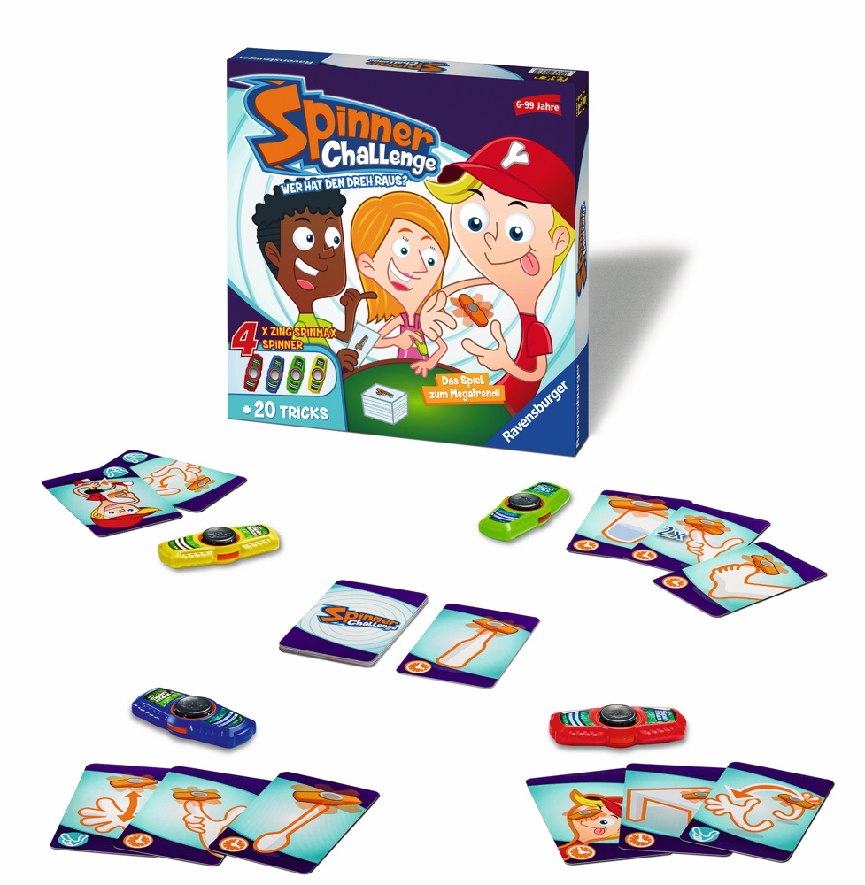 Ravensburger Kinderspiel Geschicklichkeitsspiel Spinner Challenge 21367