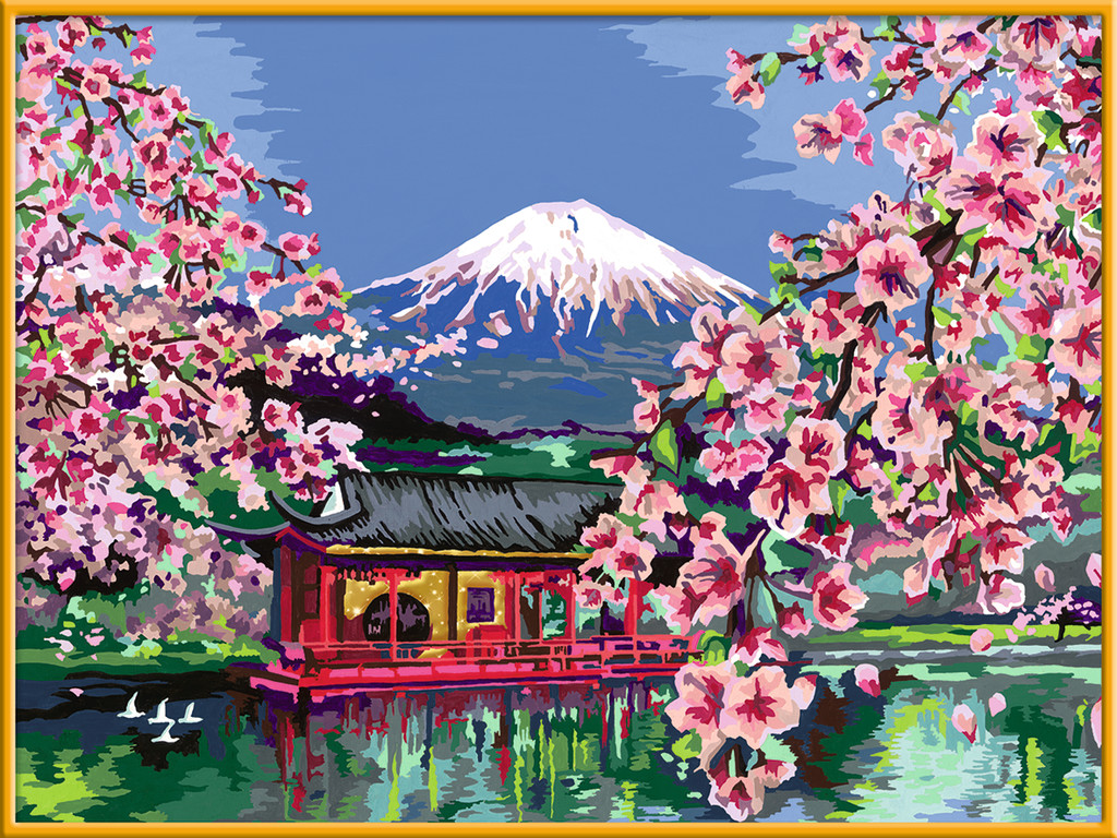 Ravensburger Malen nach Zahlen Premium Serie B Japanische Kirschblüte 28841