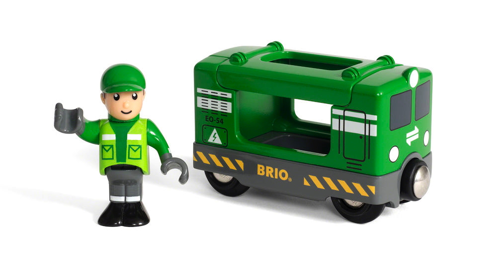 Brio World Eisenbahn Lok Frachtlok mit Fahrer 2 Teile 33894