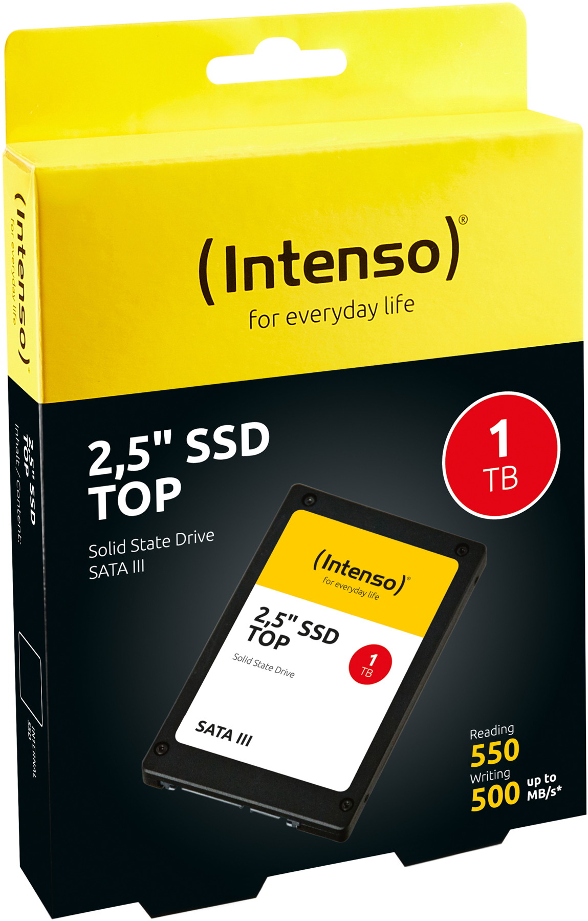 Intenso SSD interne Festplatte Top High-Speed 3D-Nand 2,5 Zoll 1TB SATA III