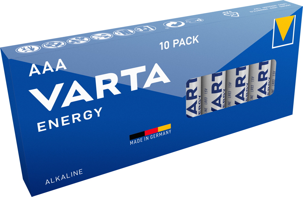 10 Varta 4103 Energy AAA / Micro Alkaline Batterien im 10er Karton