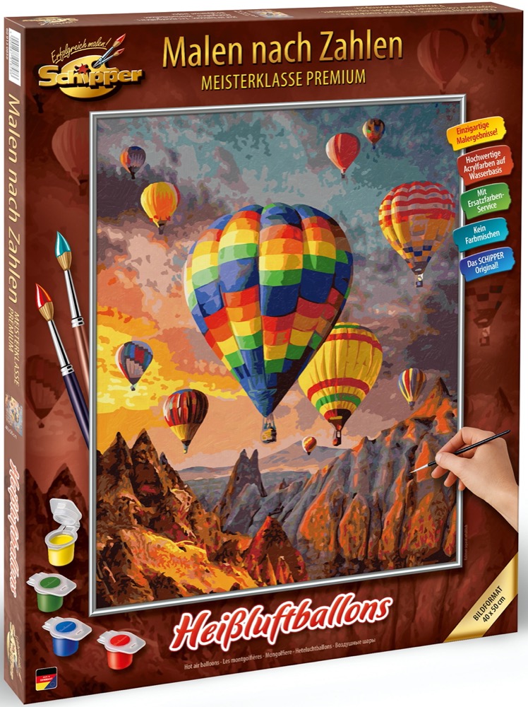 Schipper Malen nach Zahlen Master Class Premium 40x50cm Heißluftballons 609130858