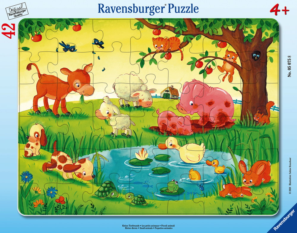 42 Teile Ravensburger Kinder Rahmen Puzzle Kleine Tierfreunde 05075