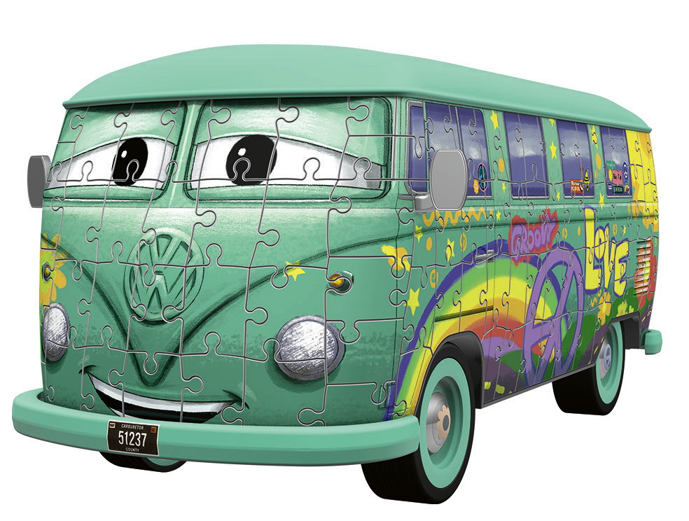 162 Teile Ravensburger 3D Puzzle Bus VW Volkswagen T1 Cars Fillmore 11185