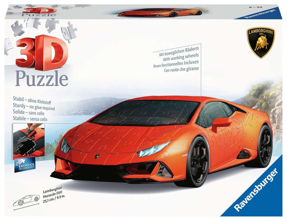 108 Teile Ravensburger 3D Puzzle Auto Lamborghini Huracan Evo 11238