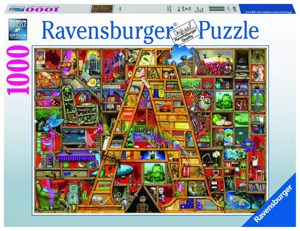 1000 Teile Ravensburger Puzzle Awesome Alphabet "A" 19891