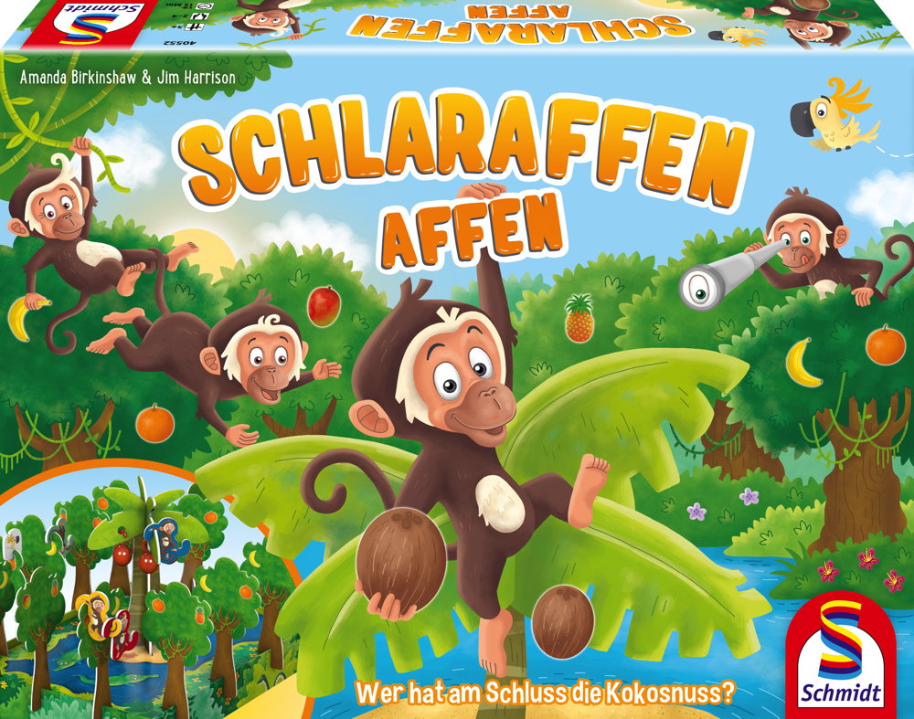 Schmidt Spiele Kinderspiel Wettlaufspiel Schlaraffen Affen 40552
