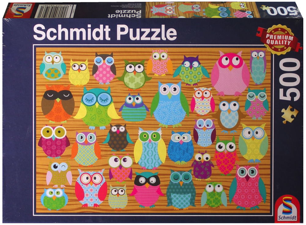 500 Teile Schmidt Spiele Puzzle Eulen-Collage 58196