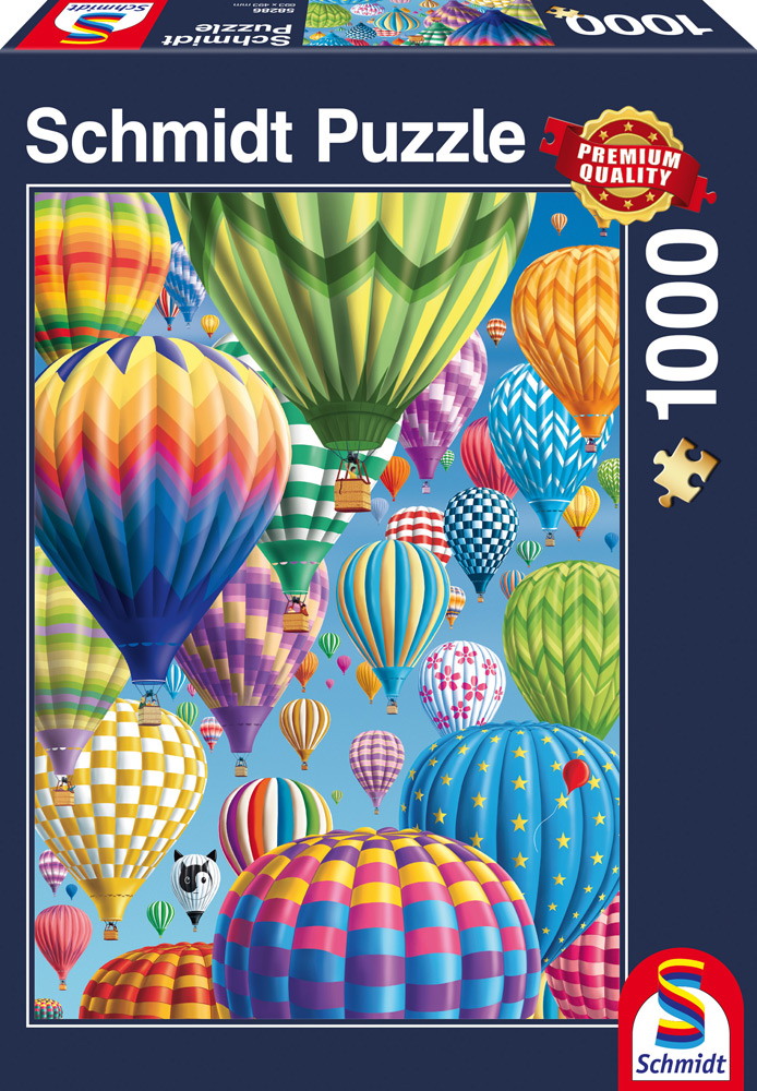 1000 Teile Schmidt Spiele Puzzle Bunte Ballone im Himmel 58286
