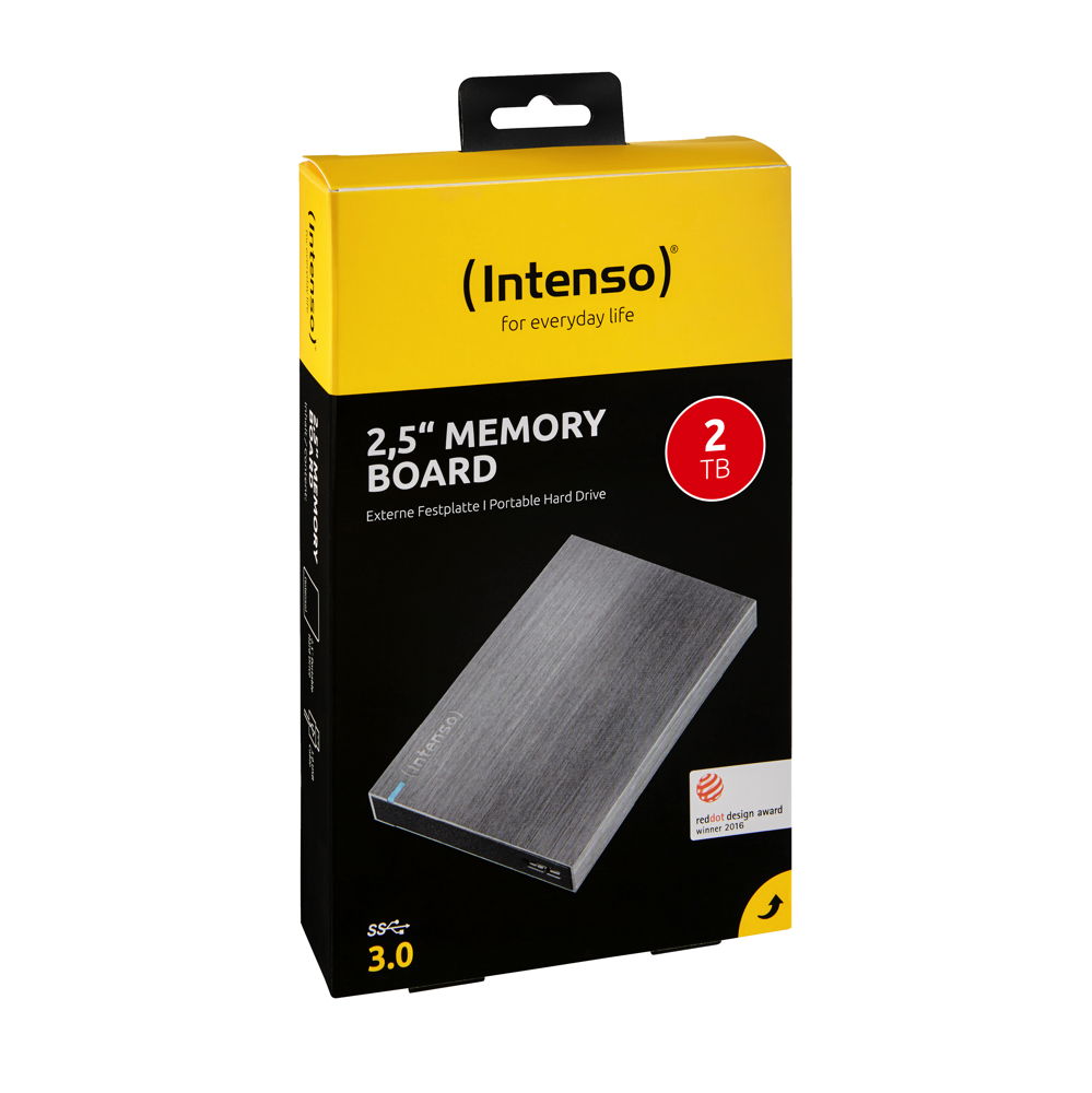 Intenso HDD externe Festplatte Memory Board 2,5 Zoll 2TB USB 3.0 anthrazit