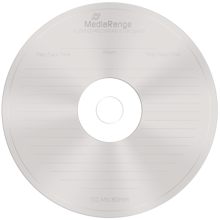 100 Mediarange Rohlinge CD-R Audio 80 Minuten Musik Spindel