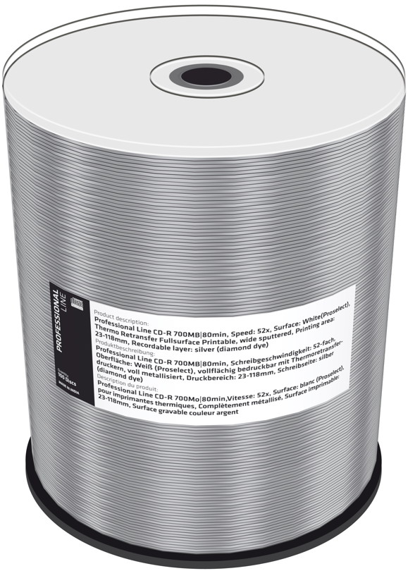 100 Professional Rohlinge CD-R full printable Thermo proselect diamant ...