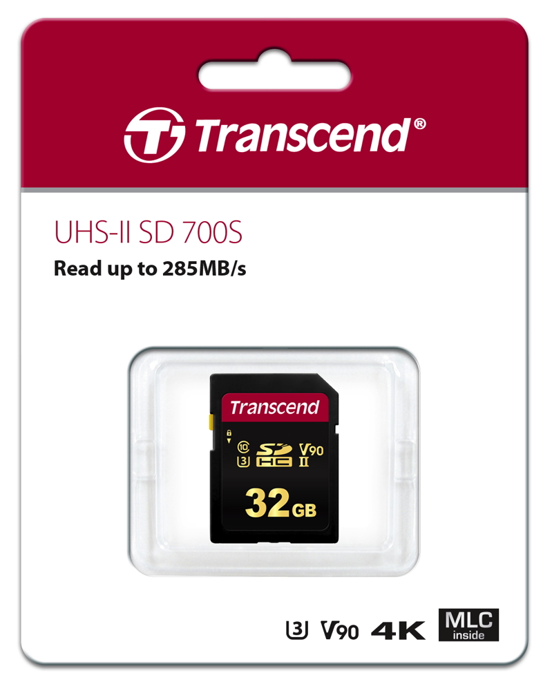 Transcend SDHC Karte 32GB Speicherkarte 700S UHS-II U3 4K V90 Class 10