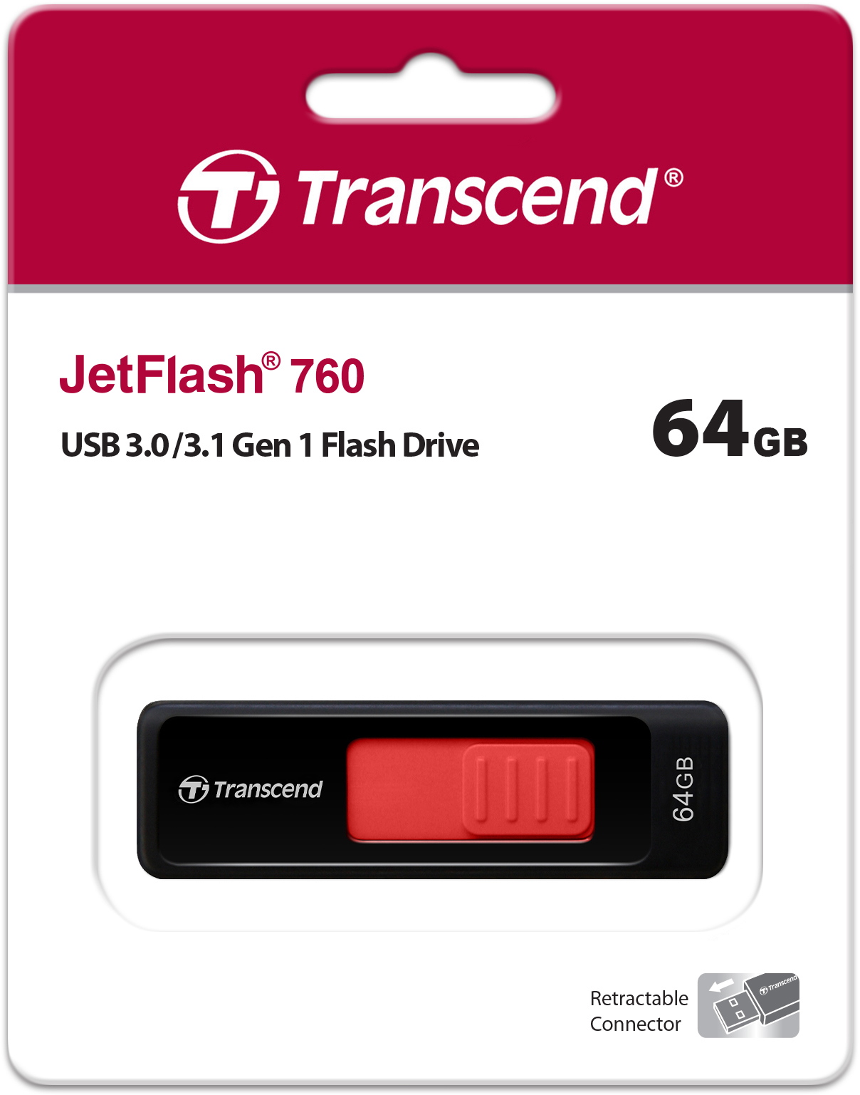 Transcend USB Stick 64GB Speicherstick JetFlash 760 USB 3.0