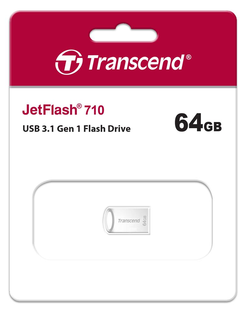 Transcend USB Stick 64GB Speicherstick JetFlash 710S silber USB 3.1