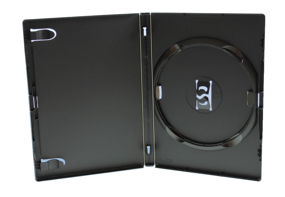 100 Amaray DVD Hüllen 1er Box 14 mm für je 1 BD / CD / DVD schwarz