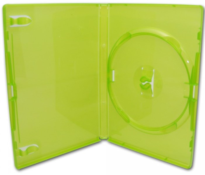 50 Amaray DVD Hüllen 1er Box 14 mm für je 1 BD / CD / DVD grün