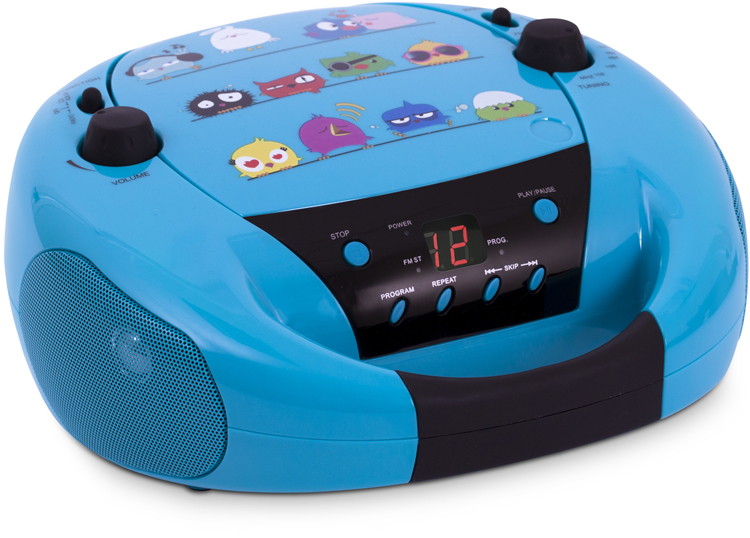 Bigben tragbarer CD Player CD52 Birds Vögel mit FM Radio AUX-IN AU319200