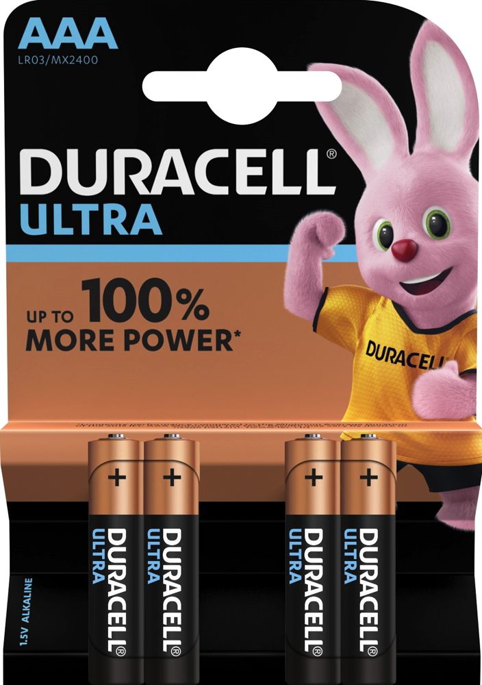 4 Duracell Ultra AAA / Micro / MX2400 Alkaline Batterien im 4er Blister