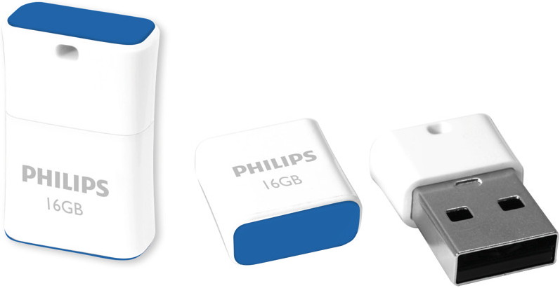 Philips USB Stick 16GB Speicherstick Pico Mini weiß